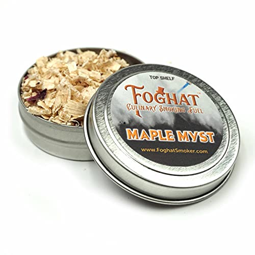 Foghat Fuel Sampler Four Pack | Whiskey Barrel Oak, Old Hickory, Sweet Texas Mesquite, Maple Myst Wood Shavings, 4 x 1oz | Cocktail and Culinary Wood Chips for Smoking