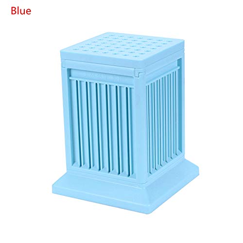 MAYAGU 49 Holes Meat Skewer Kebab Maker Box,Kitchen Quick BBQ Skewer Maker Meat Maker (Blue)