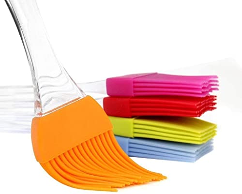 Silicone Basting Pastry & BBQ Brush Set - Uniwit 5 PCS Silicone BBQ Pastry Oil Brush Turkey Baster,Barbecue Utensil use for Grilling and Marinating (6.89" * 1.28"(L*W))