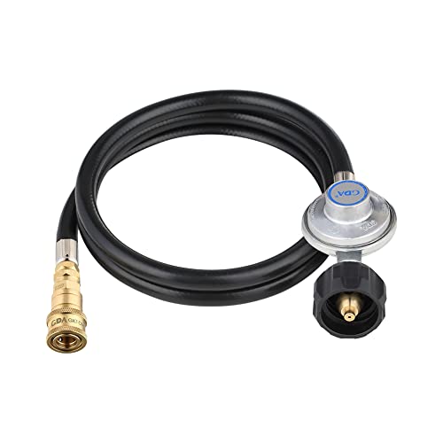 CAMPLUX 5L 1.32 GPM Outdoor Portable Propane Tankless Water Heater Set with 5 Ft Quick Connect Propane Regulator Hose
