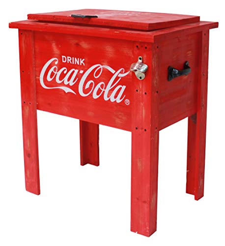 Leigh Country CP 98100 Coca Cola Vintage Cooler, 54-Quart, Red