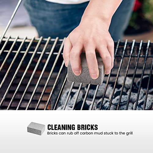 GoXteam 31pcs Griddle Cleaning Kit for Blackstone,Blackstone Cleaning kit,Blackstone Grills Accessories 1 Cleaning Handle,25pcs Scouring Pads,4 Cleaning Bricks,Griddle Scrapers