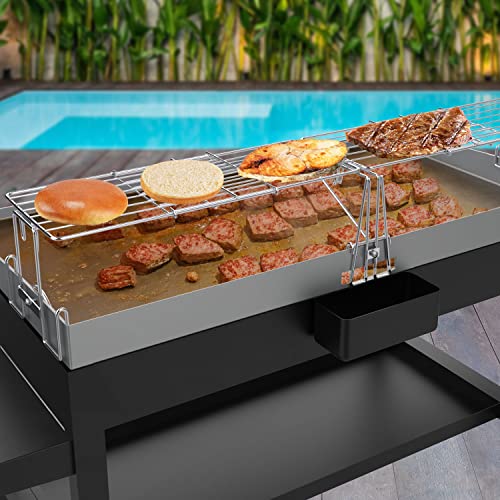 MOASKER Adjustable Griddle Warming Rack for Blackstone 17" 22" 28" 36" Griddles, Stainless Steel Extend Cooking Shelf BBQ Accessories for Blackstone 1554 1517 1883 1984 1666 1650 1825 Grills