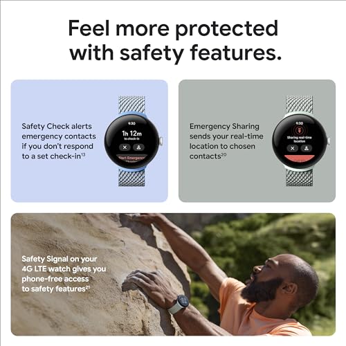 Google Pixel Watch 2 (Previous Model) with the Best of Fitbit - Heart Rate Tracking, Stress Management, Safety Features - Android Smartwatch - Matte Black Aluminum Case - Obsidian Active Band - LTE