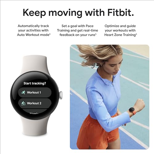 Google Pixel Watch 2 (Previous Model) with the Best of Fitbit - Heart Rate Tracking, Stress Management, Safety Features - Android Smartwatch - Matte Black Aluminum Case - Obsidian Active Band - LTE