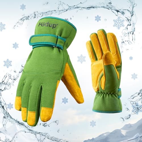 Waterproof Insulated Winter Work Gloves, 3M Thinsulate Thermal Lining - Extra Grip Flexible Warm Heavy Duty Gloves for Working in Cold Weather for Women,M
