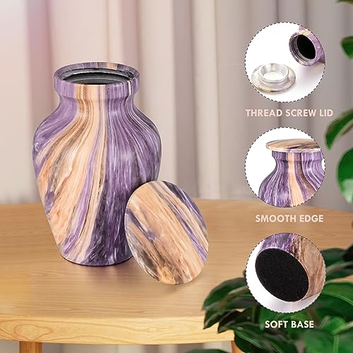Dletay Mini Urn for Human Ashes 2.9 Inch Small Keepsake Urns Aluminum Mini Cremation Urn Memorial Small Urns for Human Ashes Miniature Funeral Urns