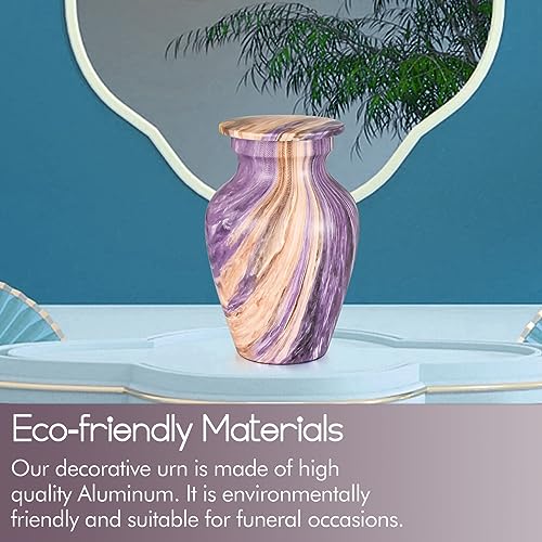 Dletay Mini Urn for Human Ashes 2.9 Inch Small Keepsake Urns Aluminum Mini Cremation Urn Memorial Small Urns for Human Ashes Miniature Funeral Urns