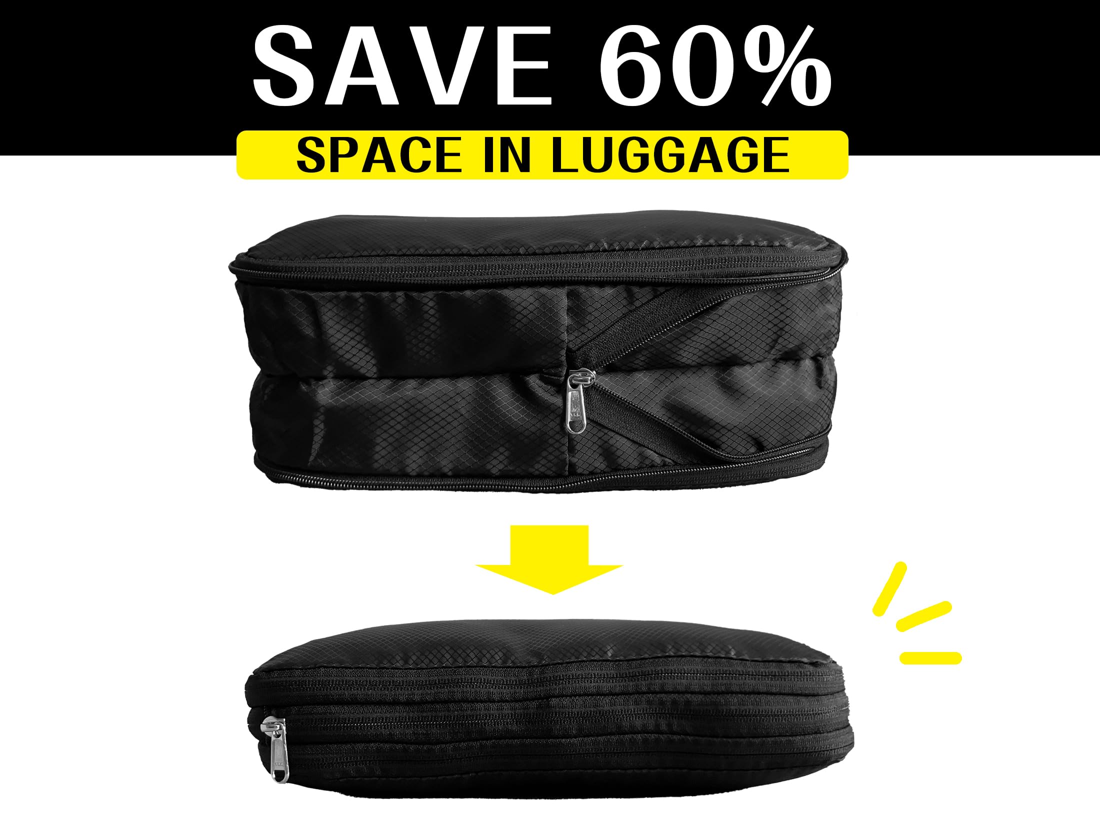 MTK Compression Packing Cubes for Suitcases,Travel packing cubes,Separate Compartments,Lightweight Luggage Suitcase Organizer Bags,Packing Organizers as Travel Accessories,4Set