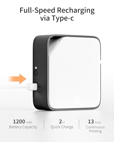 Vixic Label Makers D1600 Label Maker Machine, Bluetooth Label Maker Printer Portable with Multiple Fonts Icons, Compatible with iOS Android for Home School Office Organization, Rechargeable