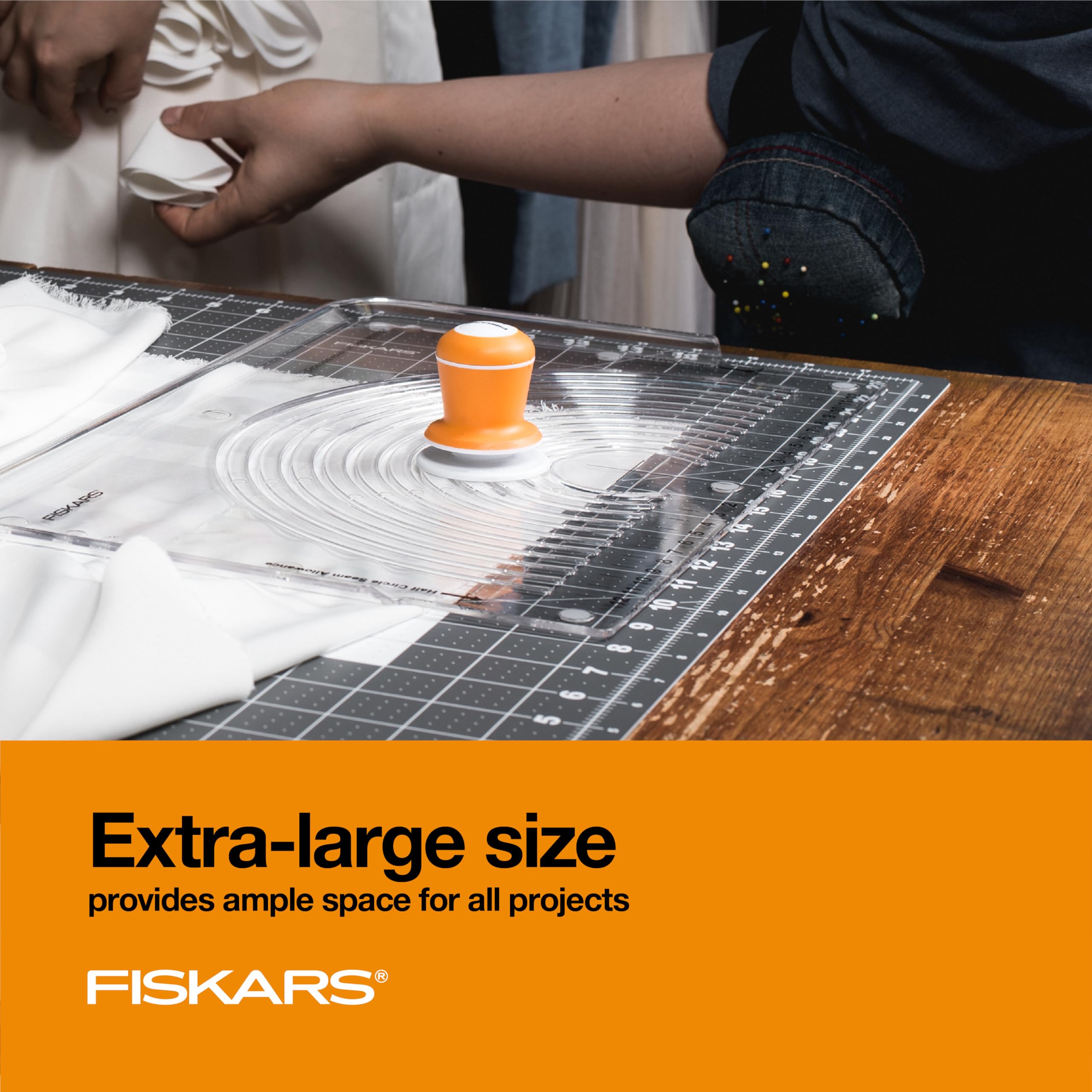 Fiskars Craft Supplies: Self Healing Cutting Mat for Crafts, Sewing, and Quilting Projects, 24x36” (12-83727097J) , Gray