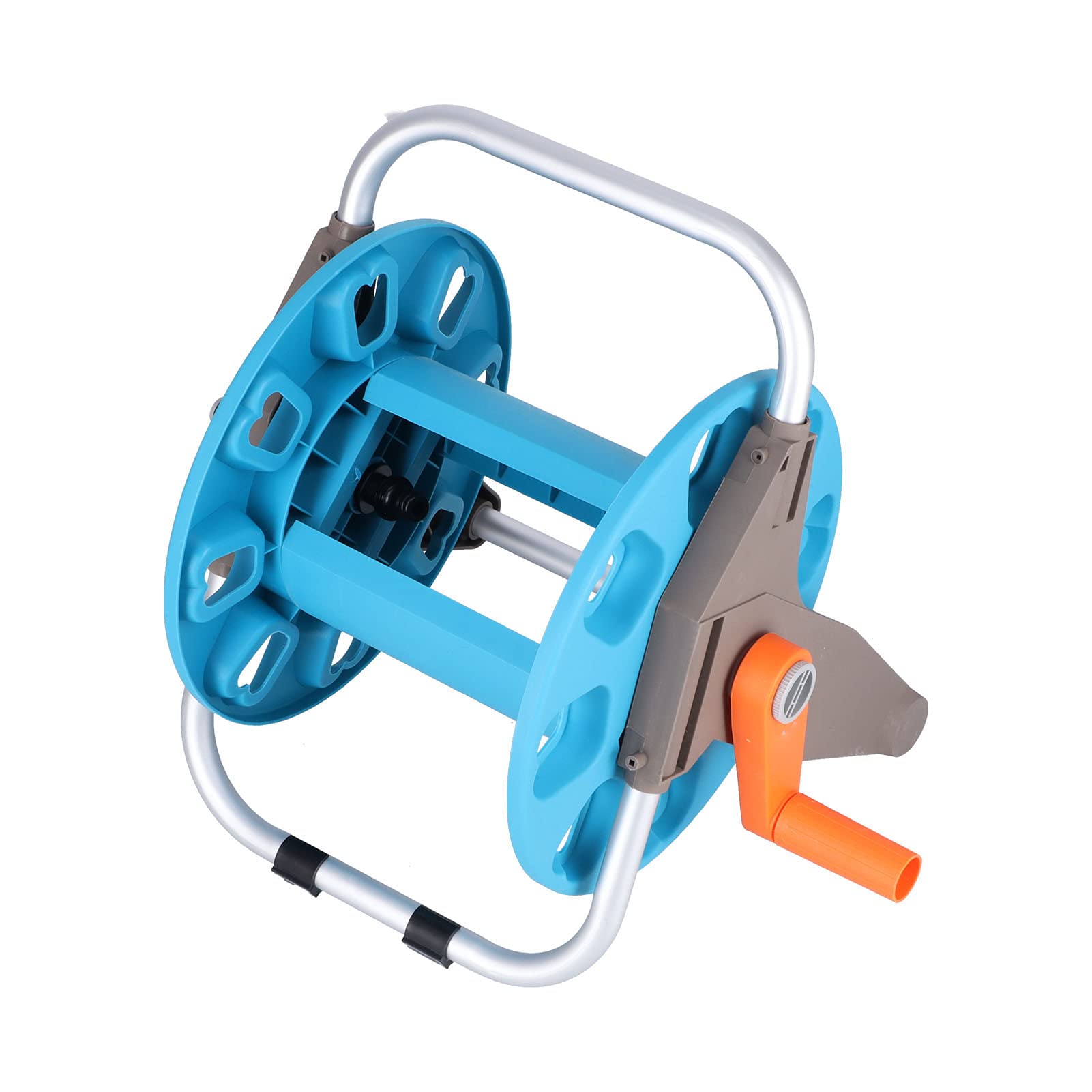 Garden Hose Reel Cart, Portable Water Hose Rack Floor Mounted Water Pipe Organizer Reel for Outdoor Garden, Lawn, and Patio