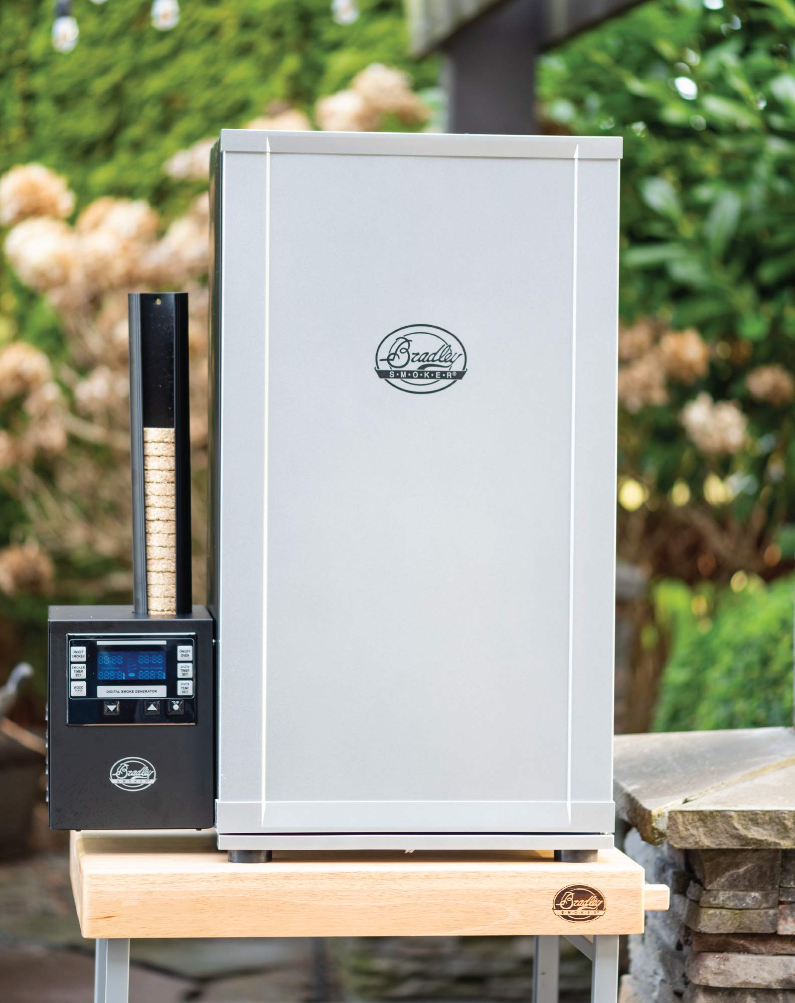 Bradley Smoker BTDS76P 4-Rack Outdoor Electric Smoker, Digital Vertical Smoker With Stainless Steel Grill