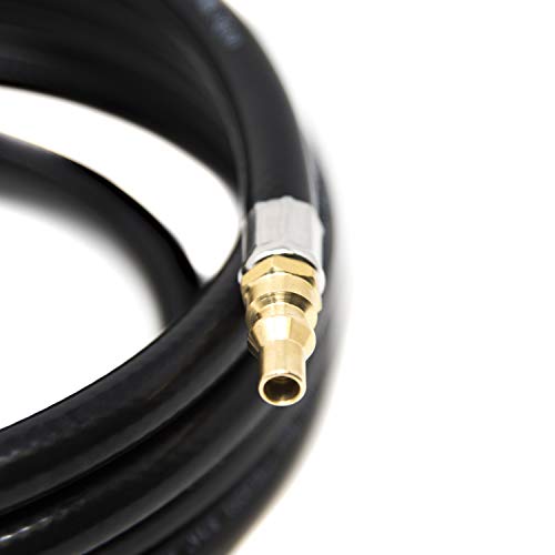 GasOne 2140-012 Extension-1/4 Male Flow Plug 12 ft, RV Quick Connect Propane Hose, Black