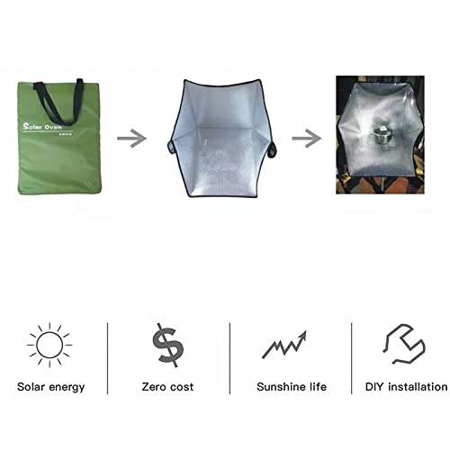 YAMO DUDO Portable Solar Oven Bag Cooker Sun Outdoor Camping Travel Emergency Tool for Cooking Solar Oven Bag Solar Cooker and Dutch Oven Kit