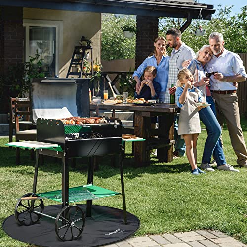Safeparty Fireproof Mat for Deck Protection – (48” Large) Heat Resistant Mat, BBQ Mat for Under Grill, Grill Mats for Outdoor Grill Deck Protector