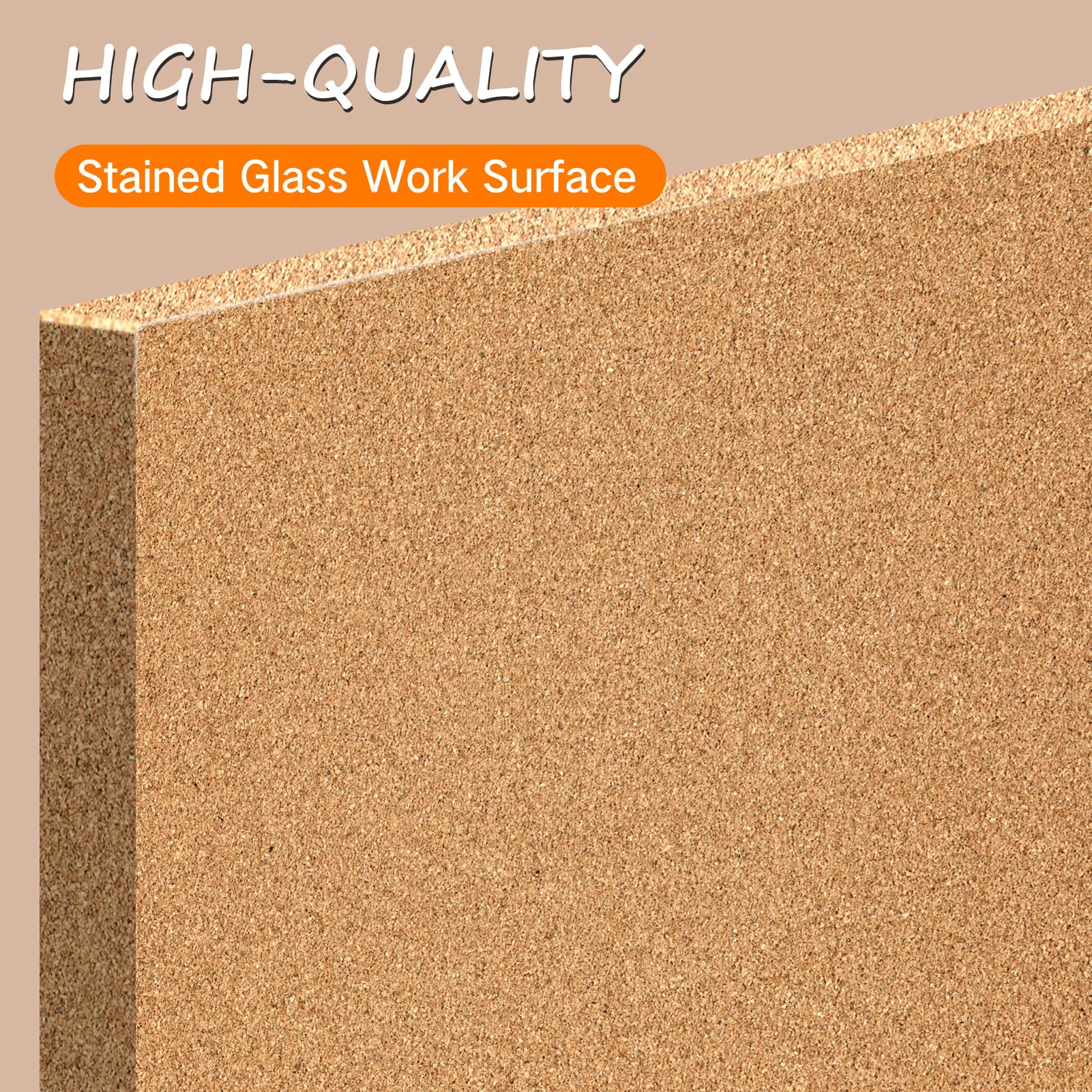 12" X 12" Stained Glass Supplies, 1/2" Thick Heat Resistant Stained Glass Work Surface, Stain Glass Tools and Supplies to Protect Table and Countertops from Damage - by Godora