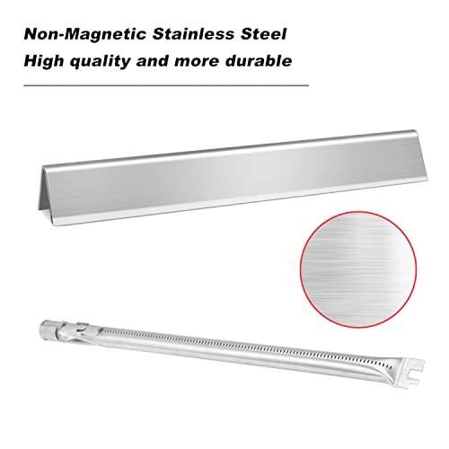 Derurizy 62752 7620 Grill Replacement Parts for Weber Genesis 300 Series Gas Grill, Weber Genesis E310 E320 E330 S310 S320 S330 EP310 EP320 EP330, 17.5" Flavorizer Bars and 19.5" Burner Tube Kit