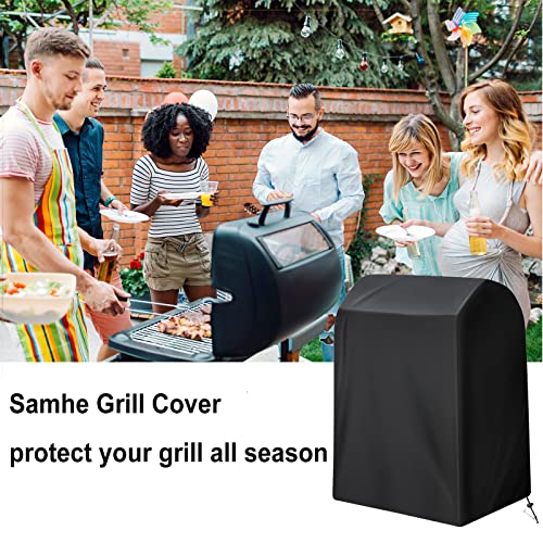 Samhe Grill Cover, 32-Inch Waterproof UV Resistant Heavy Duty BBQ Gas Grill Cover for Nexgrill Brinkmann Weber Char-Broil and More