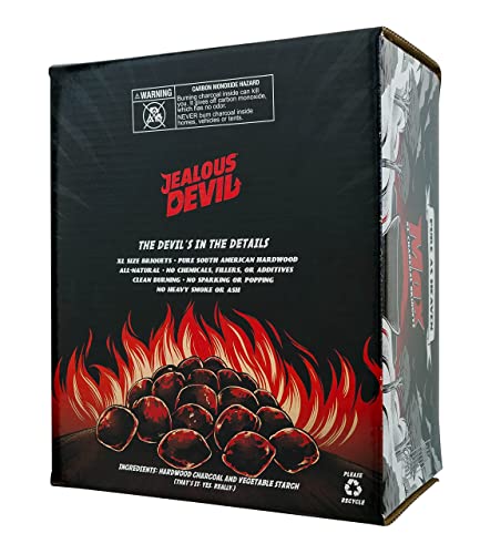 Jealous Devil Max XL All Natural Hardwood Charcoal Pillow Briquets, 20lb Box