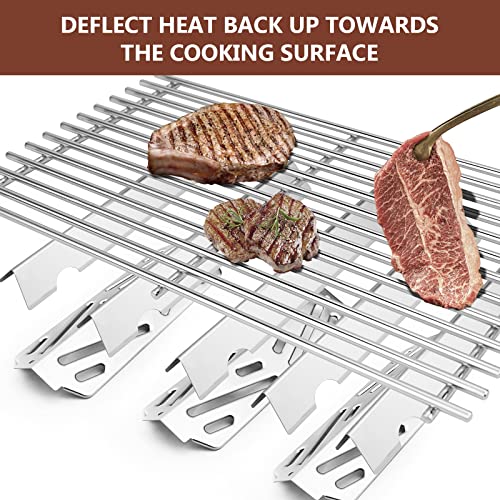 QuliMetal 66040 Grill Heat Deflector for Weber Genesis II 300 Series, Genesis II E-310, II E-315, II E-330, II E-335, II S-310, II S-335 Gas Grill, 17GA Heat Deflectors Replace Weber 66685, 3 Pack