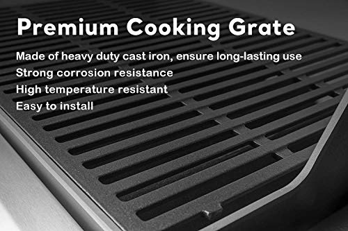 Uniflasy 7524 Cooking Grates for Weber Genesis E and S 300 Series, (19.5 x 12.9 x 0.5) Genesis E310 E320 E330 S310 S320 S330 Gas Grill, Genesis Grill Parts Replacement Cast Iron Grill Grates, 7528