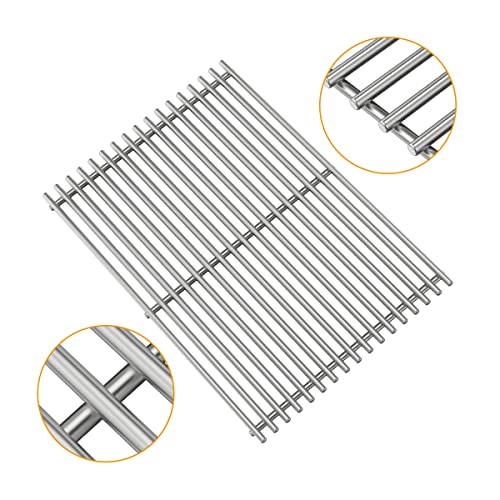 GLOWYE Grill Grates Replacement for Jenn Air 720-0336, 720-0163, Nexgrill 720-0163, 720-0430, 720-0433, Kirkland 720-0433, Permasteel PG-50400-S, Brinkmann 810-8534-S, Uberhaus, Perfect Glo (2-Pack)