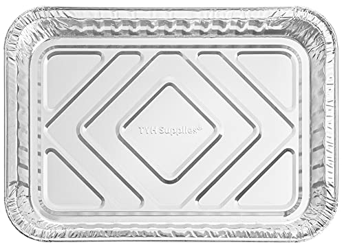 20 Pack Grease Drip Pan Liners | Compatible with Weber 6415, Genesis, Genesis II LX 200 300, Pulse, Q, Traveler, Spirit Gas Grills | Disposable Aluminum BBQ Drip Tray Replacement | 7.5 x 5 x 1.4 Inch