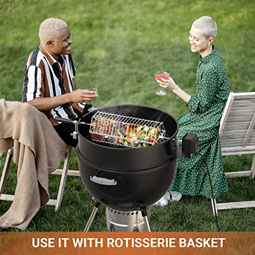 onlyfire Rotisserie Ring Kit for Weber 22-1/2-Inch Charcoal Kettle Grill and Other Similar Models