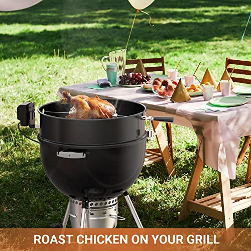 onlyfire Rotisserie Ring Kit for Weber 22-1/2-Inch Charcoal Kettle Grill and Other Similar Models
