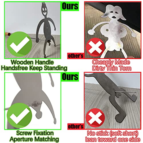Women Men Shaped Funny Stainless Steel Barbecue Forks,Novelty Barbecue BBQ Tools, Barbecue Forks Accessories for Campfire, Bonfire and Grill,with Sticks Hot Dog Barbecue Fork (Men + Women