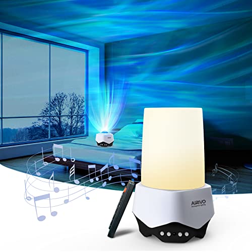 AIRIVO Aurora Projector Night Lights Galaxy Projector Northern Lights, 4 in 1 Star Projector for Bedroom,Bluetooth Speaker White Noise Night Light Projector for Kids Room Decor,Party,Ceiling