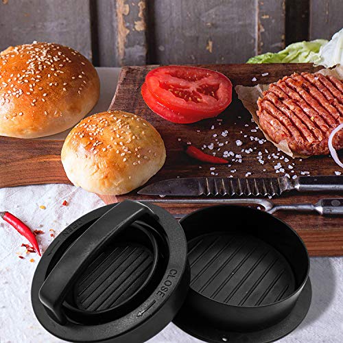 Burger Mold Hamburger Press Patty Maker Different Size Patty Molds, Works Best for Stuffed Burgers Press, Sliders, Regular Beef Burger -100 Wax Papers