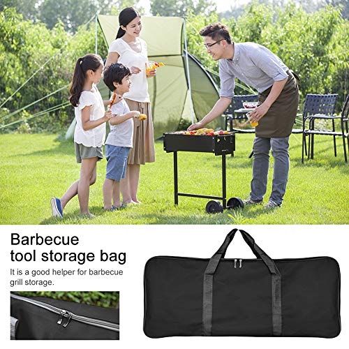 DENPETEC BBQ Tool Storage Bag, Outdoor Waterproof Travel Oxford Cloth Camping Storage Bag, Thicken Oxford Grill Tool Carry Bag Picnic Cooking Tools Bag Organizer Bag