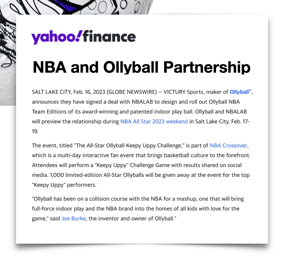 Ollyball Chicago Bulls NBA Team Edition - Patented Award Winning Colorable Indoor Kickball