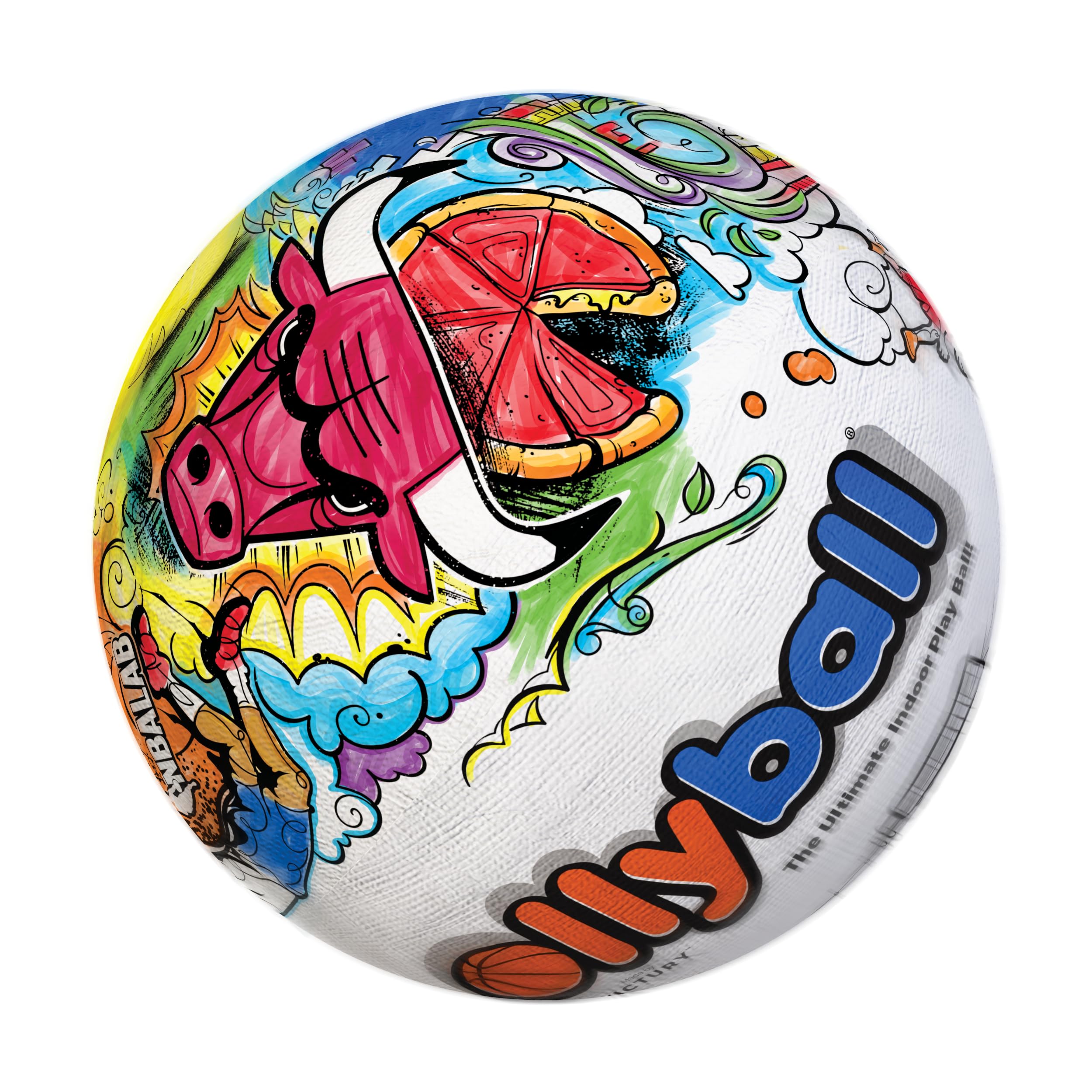 Ollyball Chicago Bulls NBA Team Edition - Patented Award Winning Colorable Indoor Kickball