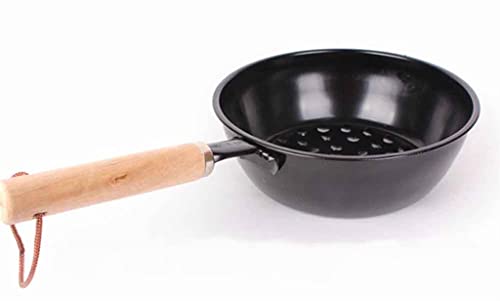 DHTDVD Chimney Charcoal Starter Pot Barbeque BBQ Grill with Wood Handle Portable Charcoal Brazier