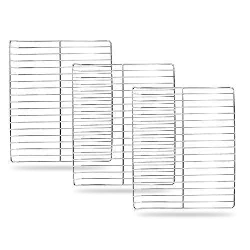 Uniflasy Cooking Grate Replacement Parts for Masterbuilt Electric Smoker 30 Inch, Stainless Steel Grids Masterbuilt MB20071117,MB20070421,MB20070210 Smoker grates Replacement, 14.6" x 12.2", 3 Pack