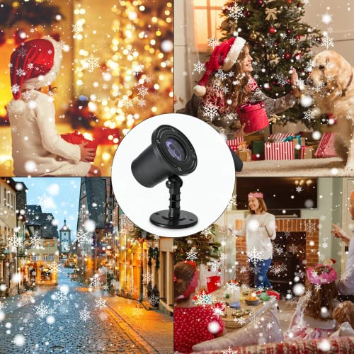 Christmas Snowflake Projector Lights, Snowfall Projection Lights for Christmas Theme Party, Holiday, Home Birthday Party, Home Garden Decoration