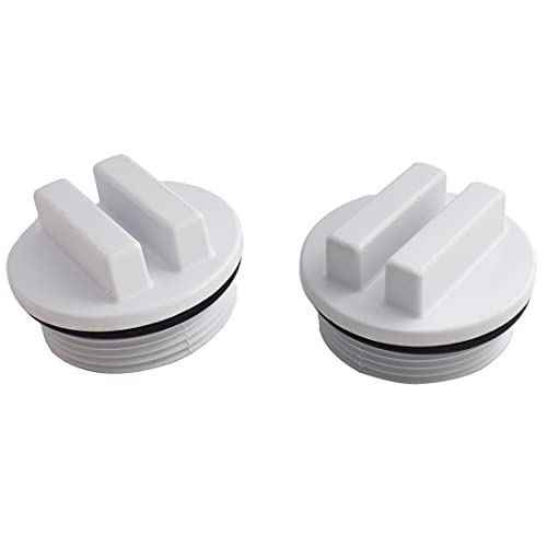 MARRTEUM 1-1/2 Inch Swimming Pool Filter Winter Plug, Threaded Pool Return Line Drain Plug Cap with O-Ring (2 PCS)