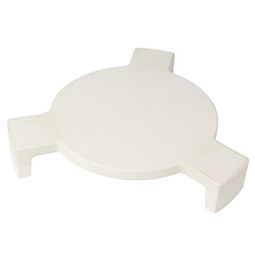 Ceramic Plate Setter Heat Deflector for Medium Big Green Egg Plate Setter Smoking Stone Pizza Stone ConvEGGtor Big Green Egg Accessories Heat Plate Replacement for Kamado Grill