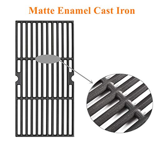 SafBbcue 18 Inches Cooking Grates for Charbroil Performance 2 Burner 463625217, Performance 300 2-Burner Gas Grill, Cast Iron Grill Cooking Grids