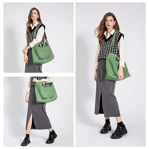 Cengriella Women Canvas Tote Handbags-Casual Shoulder Work Bag Crossbody Top Handle Bag Cross-body Handbags