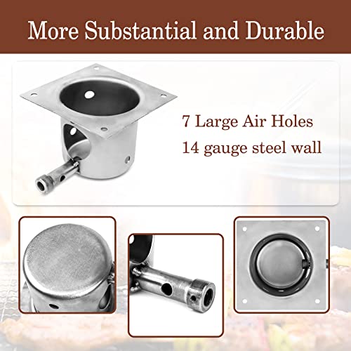 QuliMetal Fire Burn Pot Replacement Parts for Pit Boss and Traeger Pellet Grill Burner, Upgraded FirePot with Screws