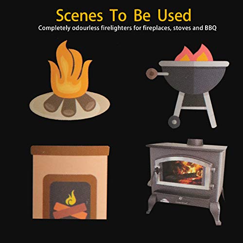 100 Pack Quick Fire Starters,Wax Cups Waterproof, Non Toxic Firelighter Natural Safe Cubes Burns up to 8 Min at Over 750° - 100%, Perfect for Fat Wood Stove Campfire, Start Charcoal Kit (Style1)