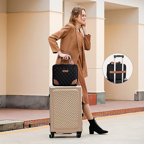 Travel Toiletry Bag for Women with Hanging Hook, Extra Large Travel Makeup Bag Organizer with Detachable Clear Bag, Suitable for Full-Sized Toiletries