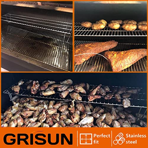 GRISUN Grill Rack for Green Mountain Daniel Boone Pellet Grill, Stainless Steel Upper Rack, Heavy-Duty Grill Warming Rack Accessories, Replacement for GMG-6008, Silver