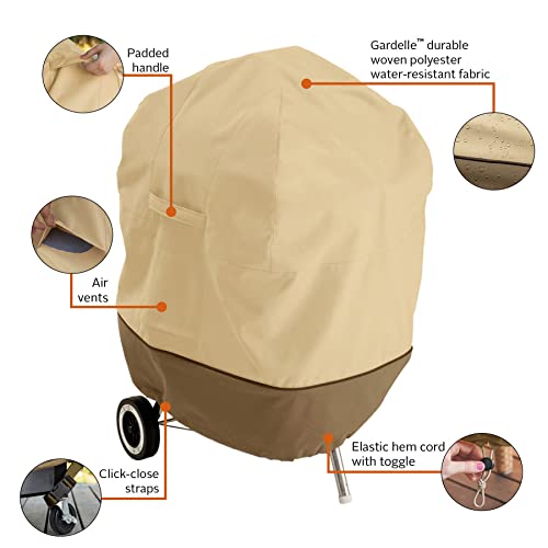 Classic Accessories Veranda Water-Resistant 26.5 Inch Kettle BBQ Grill Cover,Pebble