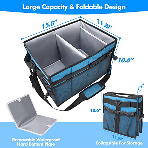 Large Grill and Picnic Caddy, Equipped with Paper Towel Holder, Condiments, Barbecue Utensils, Plate, Easy Carry Griddle Caddy, Must Haves for Outdoors Tailgating Accessories, Camper, Travel, Car, RV