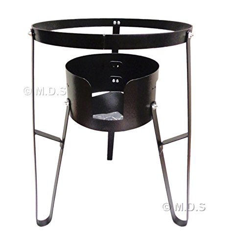 Comal Concave Stainless Steel 22" Set w/Propane Burner & Heavy Duty Stand M. D. S. Cuisine Cookwares